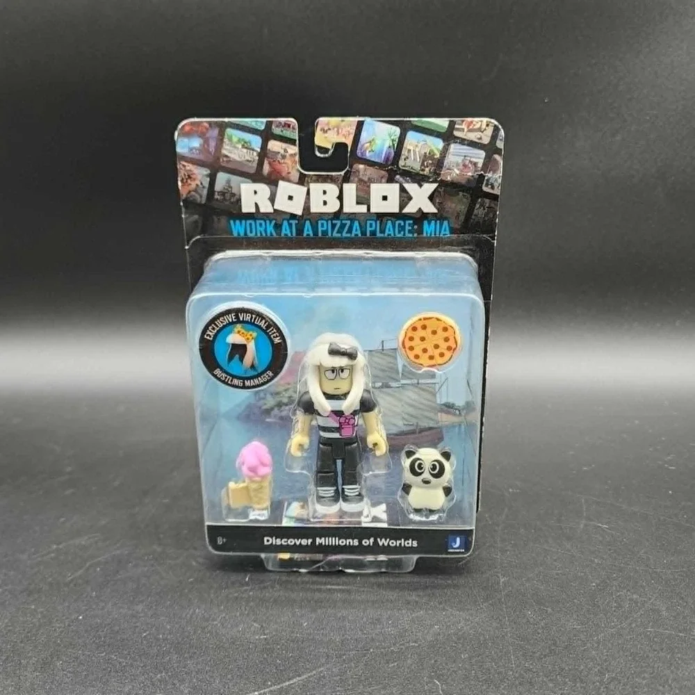 Jazwares | Toys | Roblox Work At A Pizza Place Mia Black White Figure ...